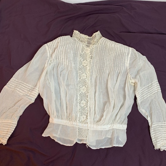 Tops | Vintageantique Victorian Style Button Down Blouse S See Photos ...